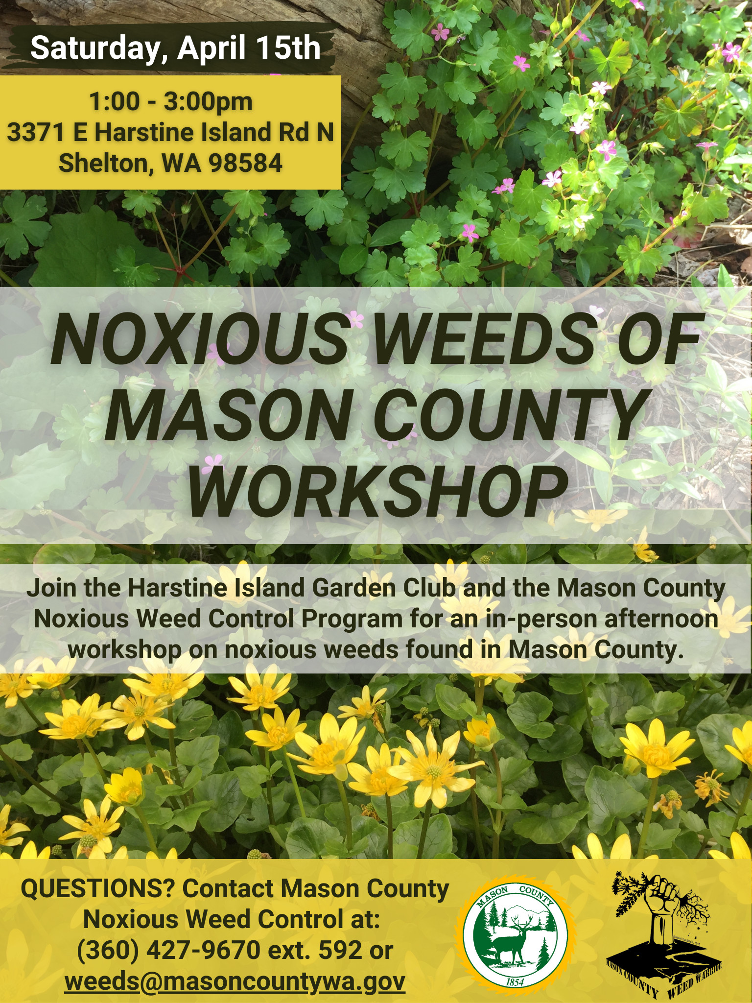 Noxious Weeds Workshop – Harstine Island Community Club